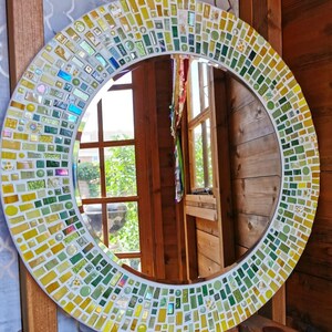 Custom Order for Large Round Rainbow Mosaic Mirror - Etsy