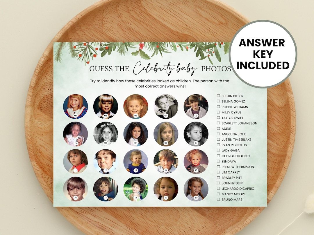 Guess the Celebrity Baby Shower Game, Who is That Baby, Guess the ...