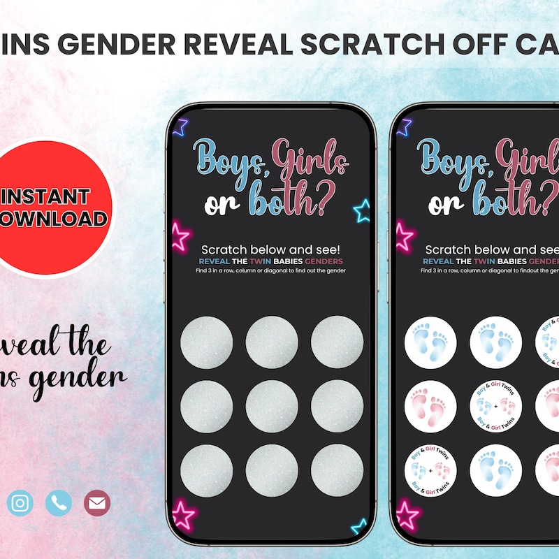 Twins Gender Reveal - Etsy