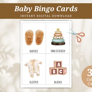 Printable Safari Baby Shower Bingo Cards Bundle, Safari Baby Shower ...