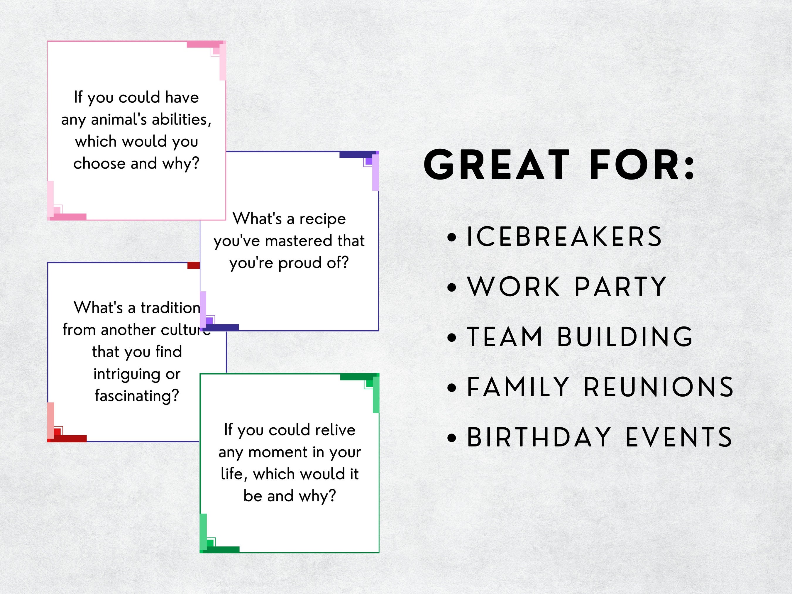 225 Conversation Starters Icebreaker Questions, Icebreaker Questions ...