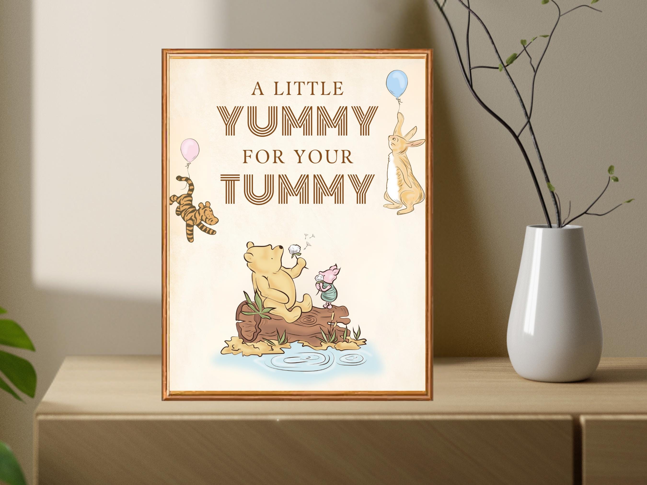 A Little Yummy for Your Tummy Winnie the Pooh Poster, Sweet Dessert Bar ...