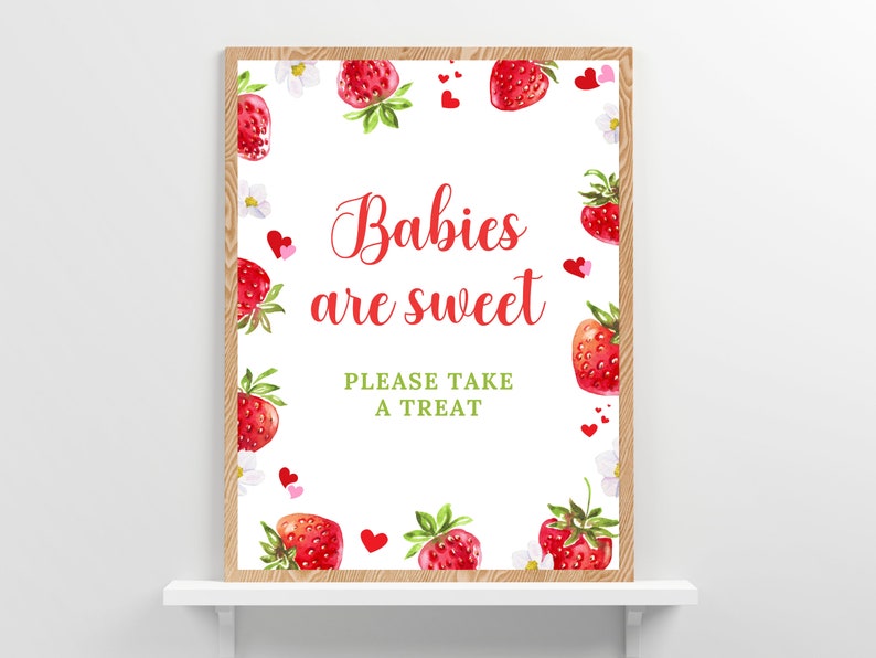 Editable Berry Sweet Baby Shower Bundle, Blush Berry Sweet Sign Bundle ...