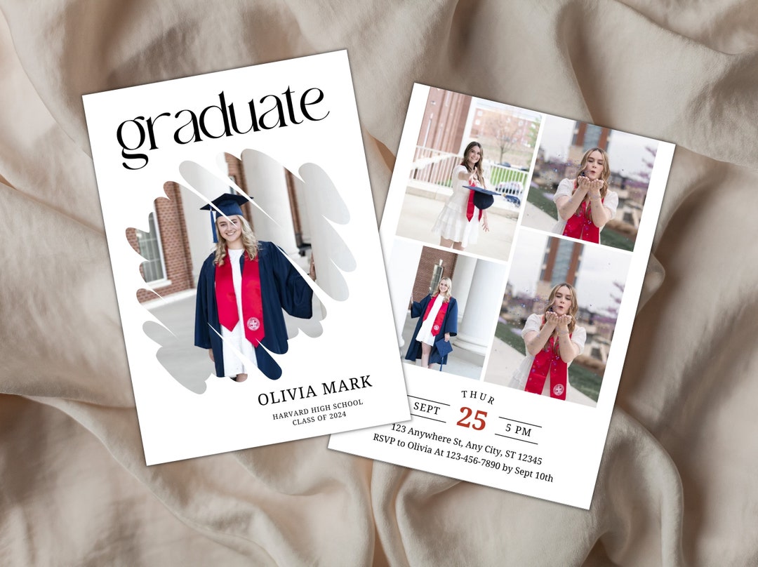 Graduation Party Invitation, Graduation Announcement Invitation, High ...