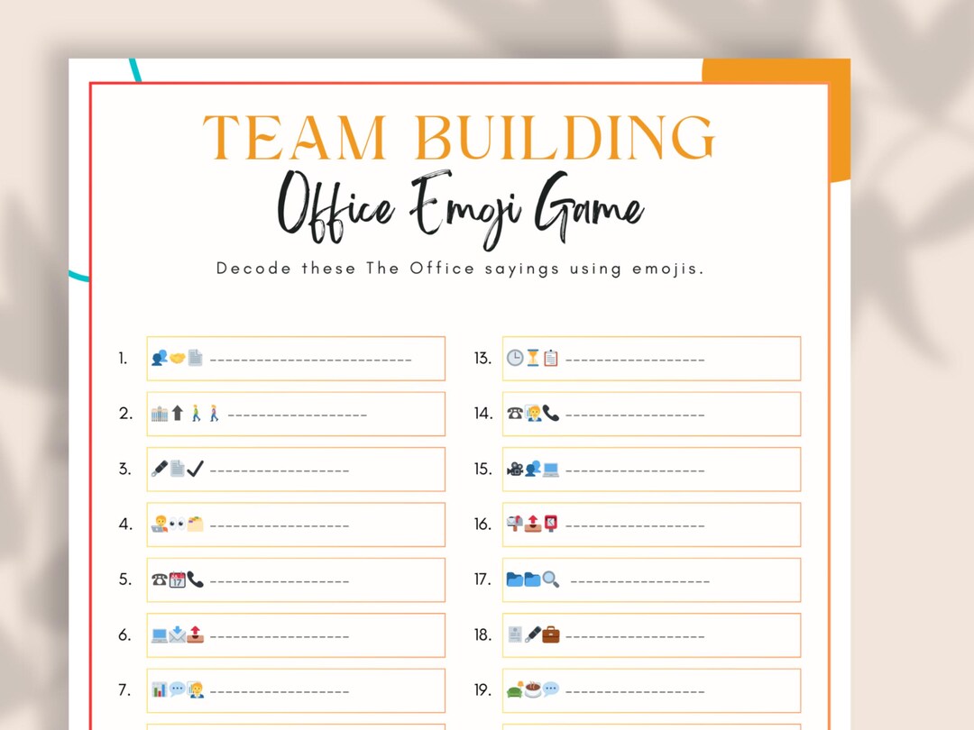 Office Games, Team Building Games, Office Emoji Games, Coworker Games ...