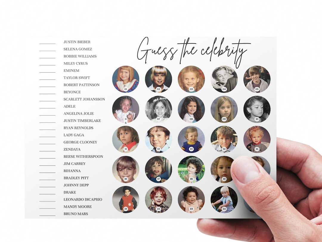 Guess the Celebrity Baby Shower Game, Who is That Baby, Guess the ...