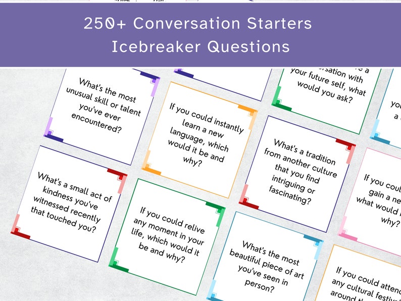 225 Conversation Starters Icebreaker Questions, Icebreaker Questions ...