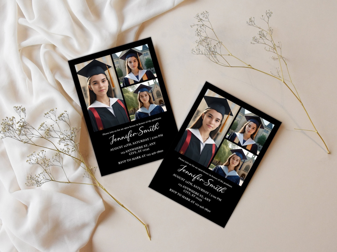 Graduation Party Invitation, Graduation Announcement Invitation, High ...