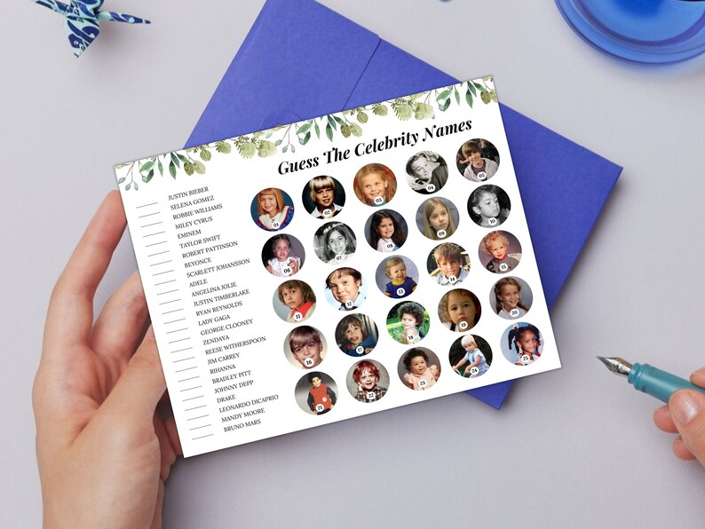 Guess the Celebrity Baby Shower Game, Who is That Baby, Guess the ...