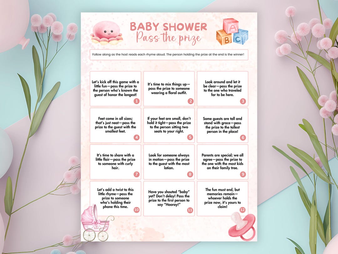 Pass the Gift Game, Baby Pass the Gift Game, Baby Pass the Prize Game ...