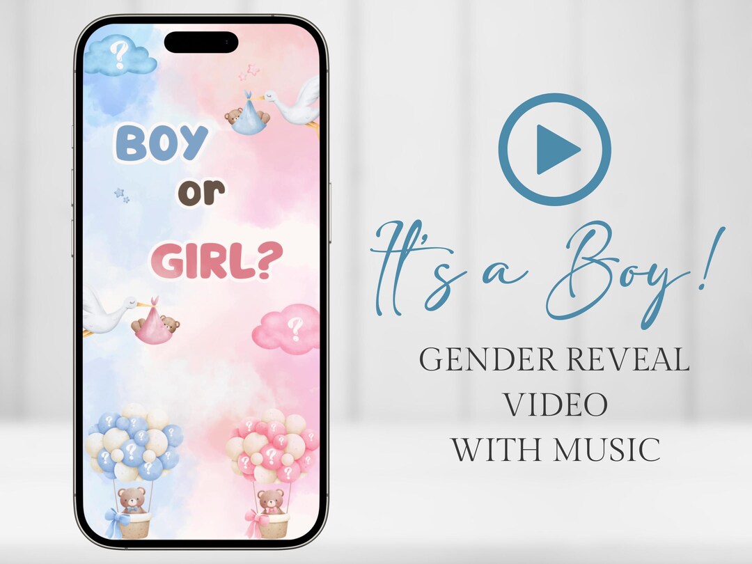 It's a Boy Video Pregnancy Announcement, Digital Baby Announcement ...