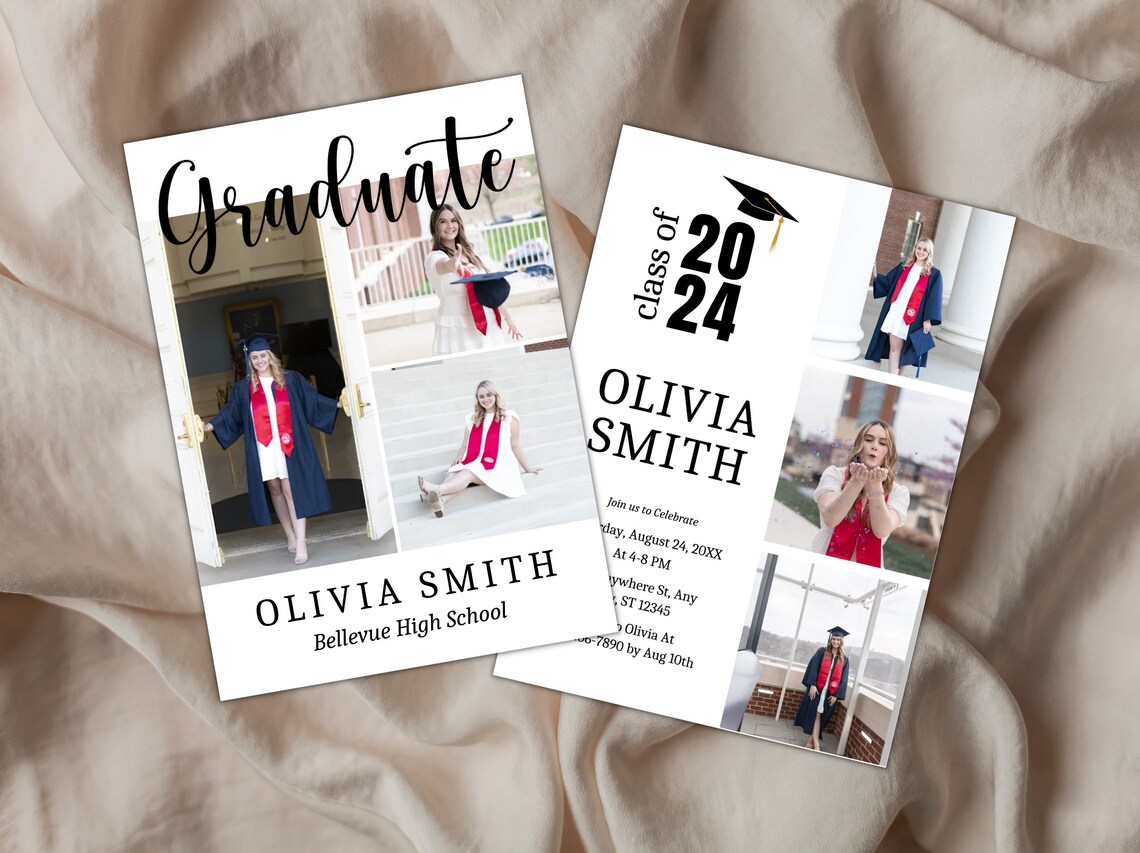 Graduation Party Invitation, Graduation Announcement Invitation, High ...