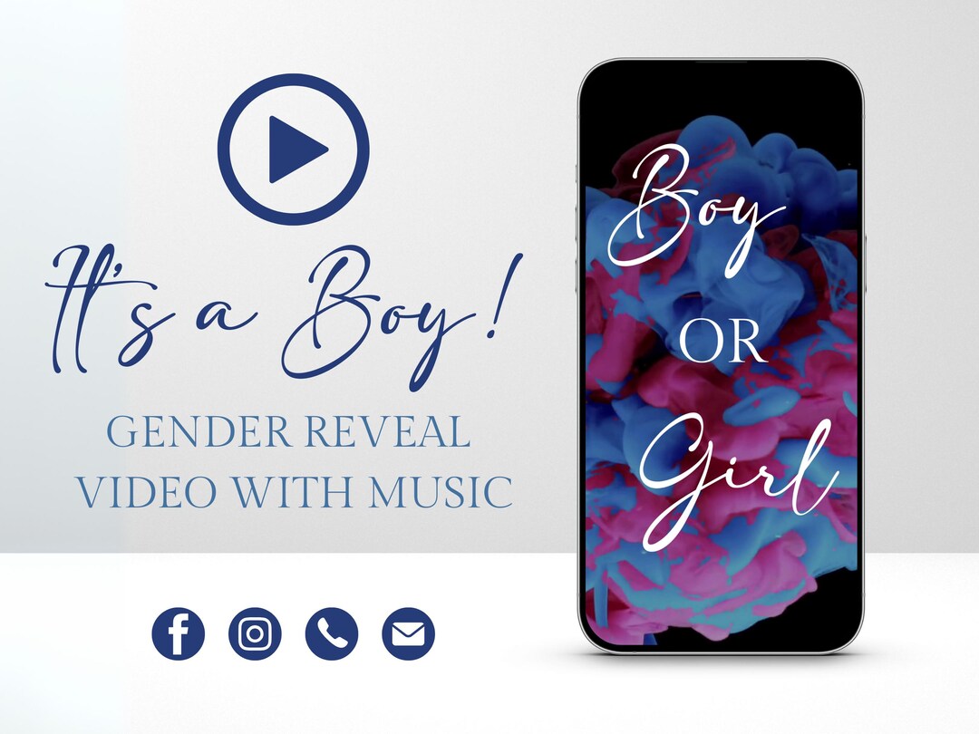 It's a Boy Video Pregnancy Announcement, Digital Baby Announcement ...