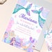 Editable Mermaid Birthday Invitation Canva Template Sea - Etsy