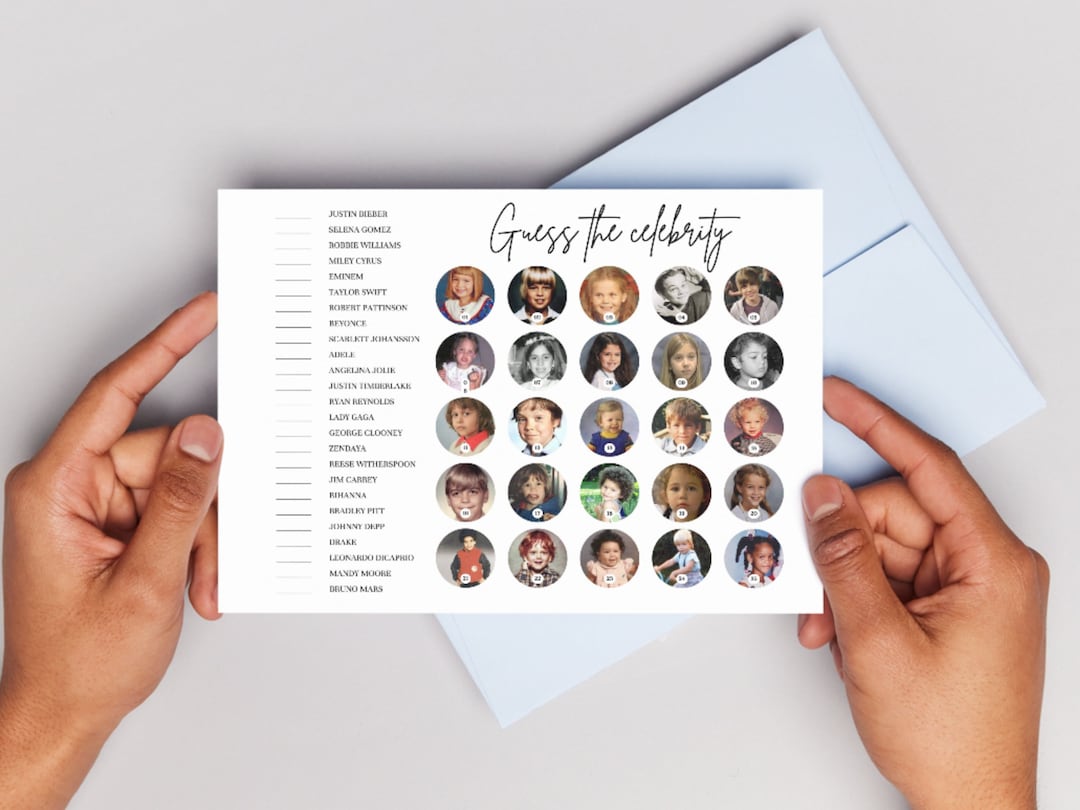 Guess the Celebrity Baby Shower Game, Who is That Baby, Guess the ...