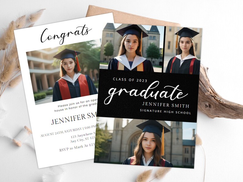 Graduation Party Invitation, Graduation Announcement Invitation, High ...
