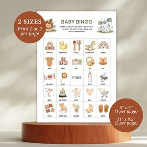 Printable Safari Baby Shower Bingo Cards Bundle, Safari Baby Shower ...