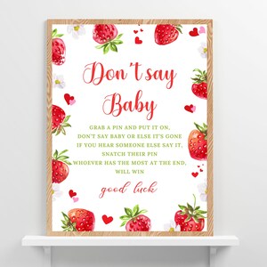Editable Berry Sweet Baby Shower Bundle, Blush Berry Sweet Sign Bundle ...