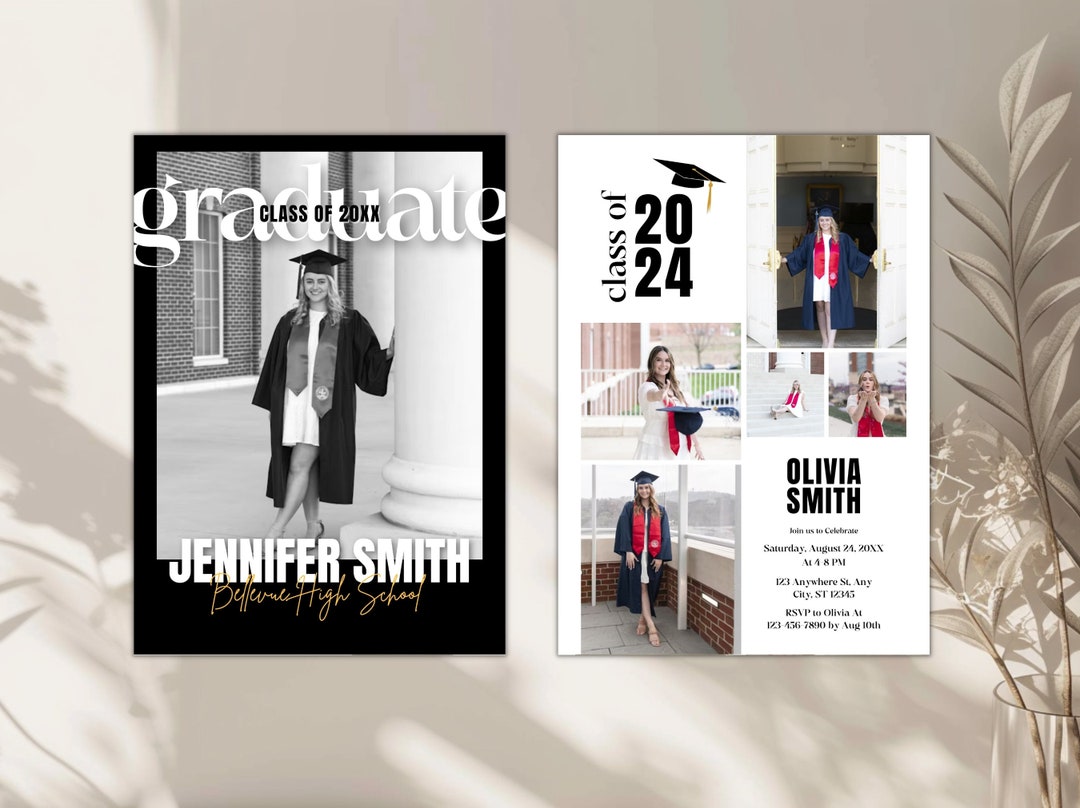 Graduation Party Invitation, Graduation Announcement Invitation, High ...