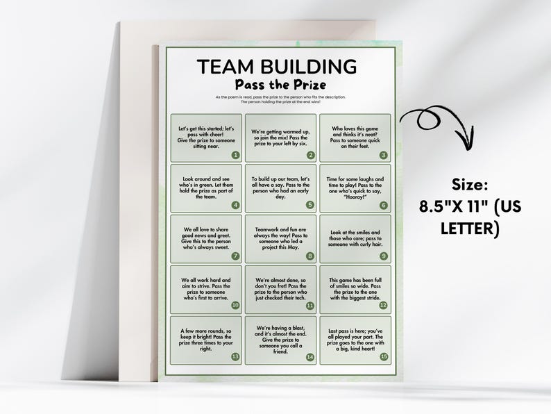 Team Building Pass the Prize Game, Team Building Activity, Pass the ...