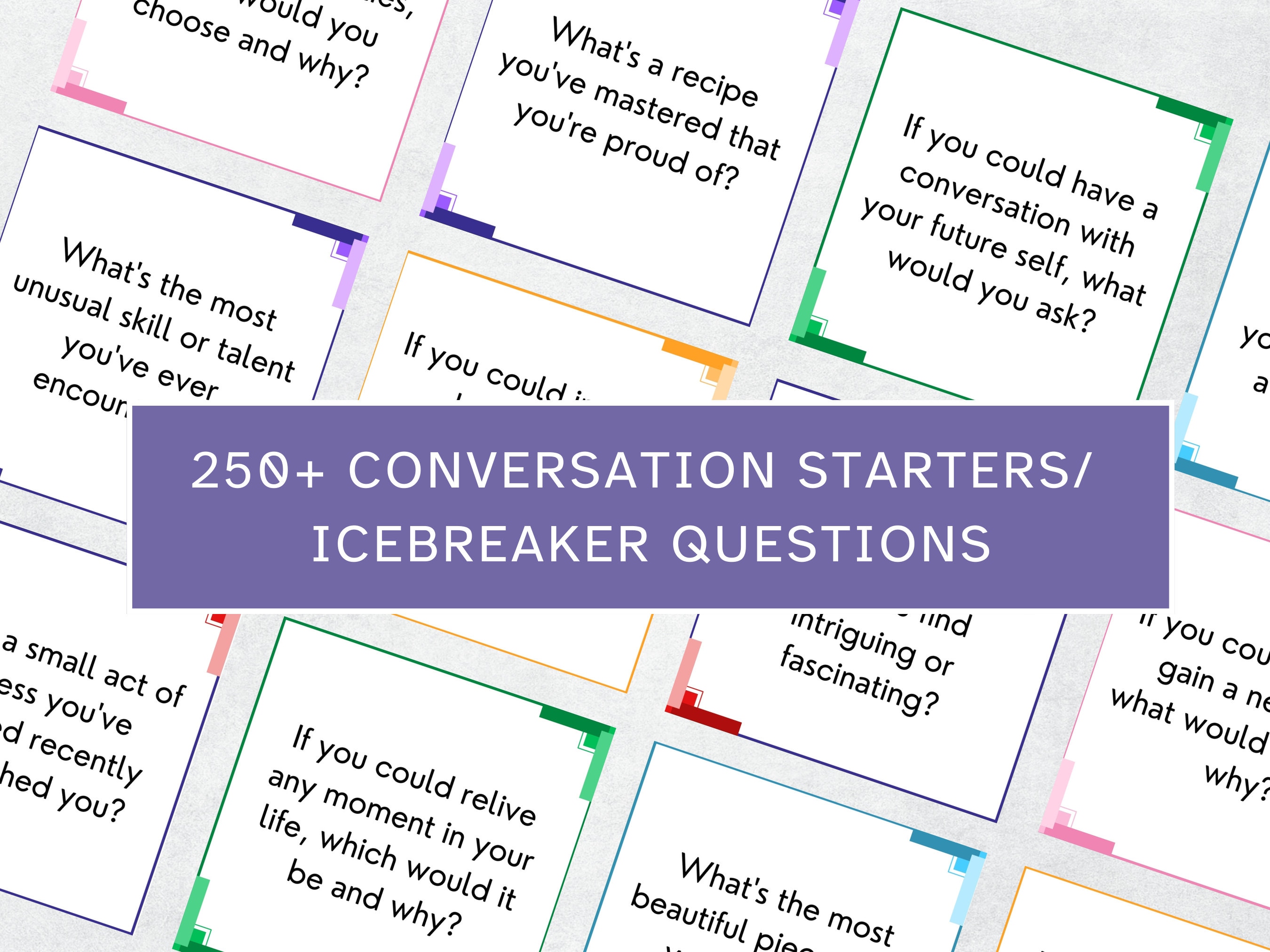 225 Conversation Starters Icebreaker Questions, Icebreaker Questions ...