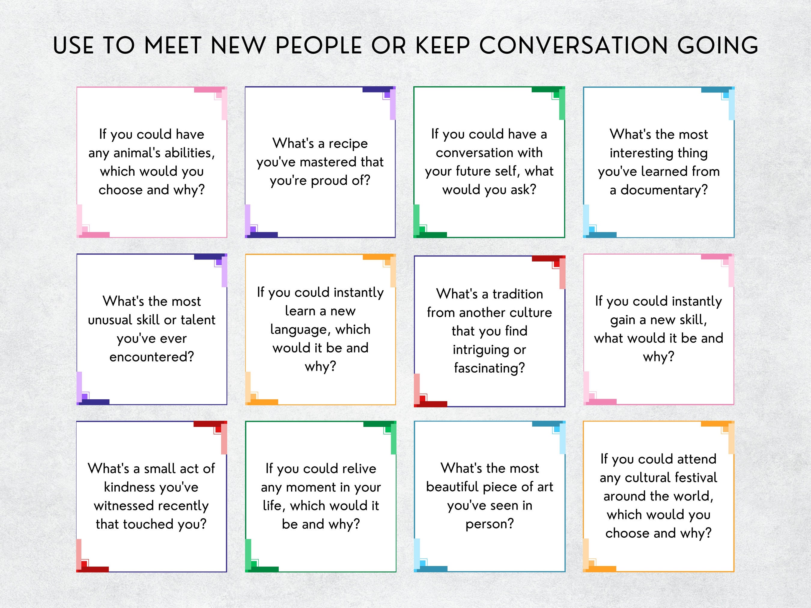 225 Conversation Starters Icebreaker Questions, Road Trip Conversation ...