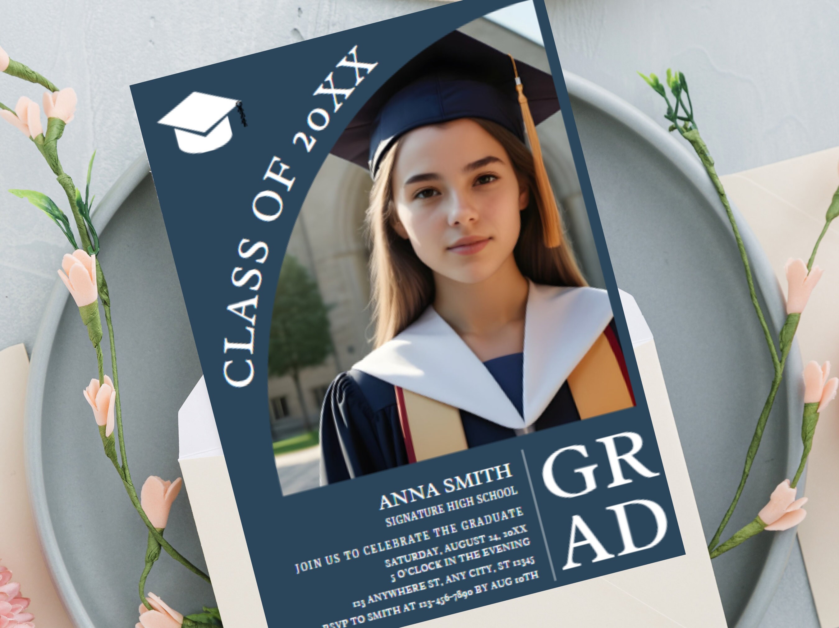 Graduation Party Invitation, Graduation Announcement Invitation, High ...