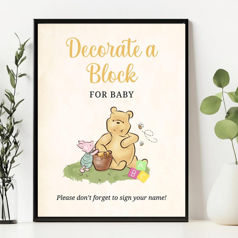 Winnie Pooh Party Blocks - Etsy