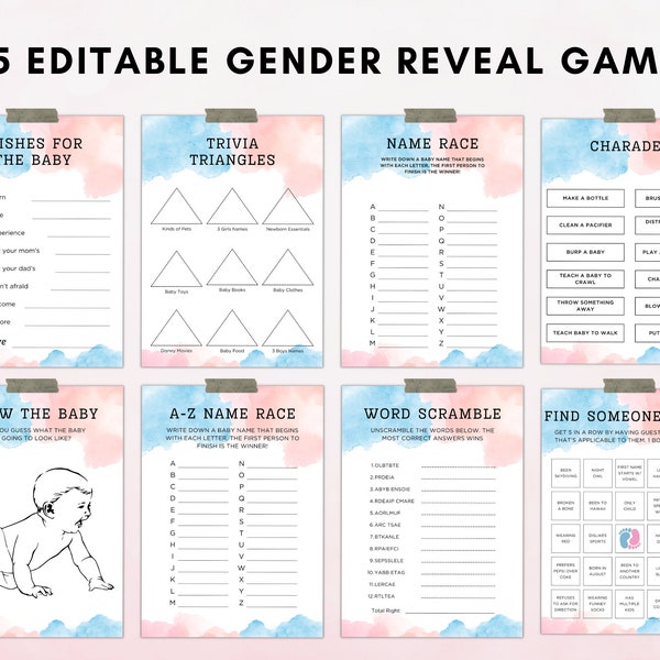 Gender Reveal Ideas - Etsy