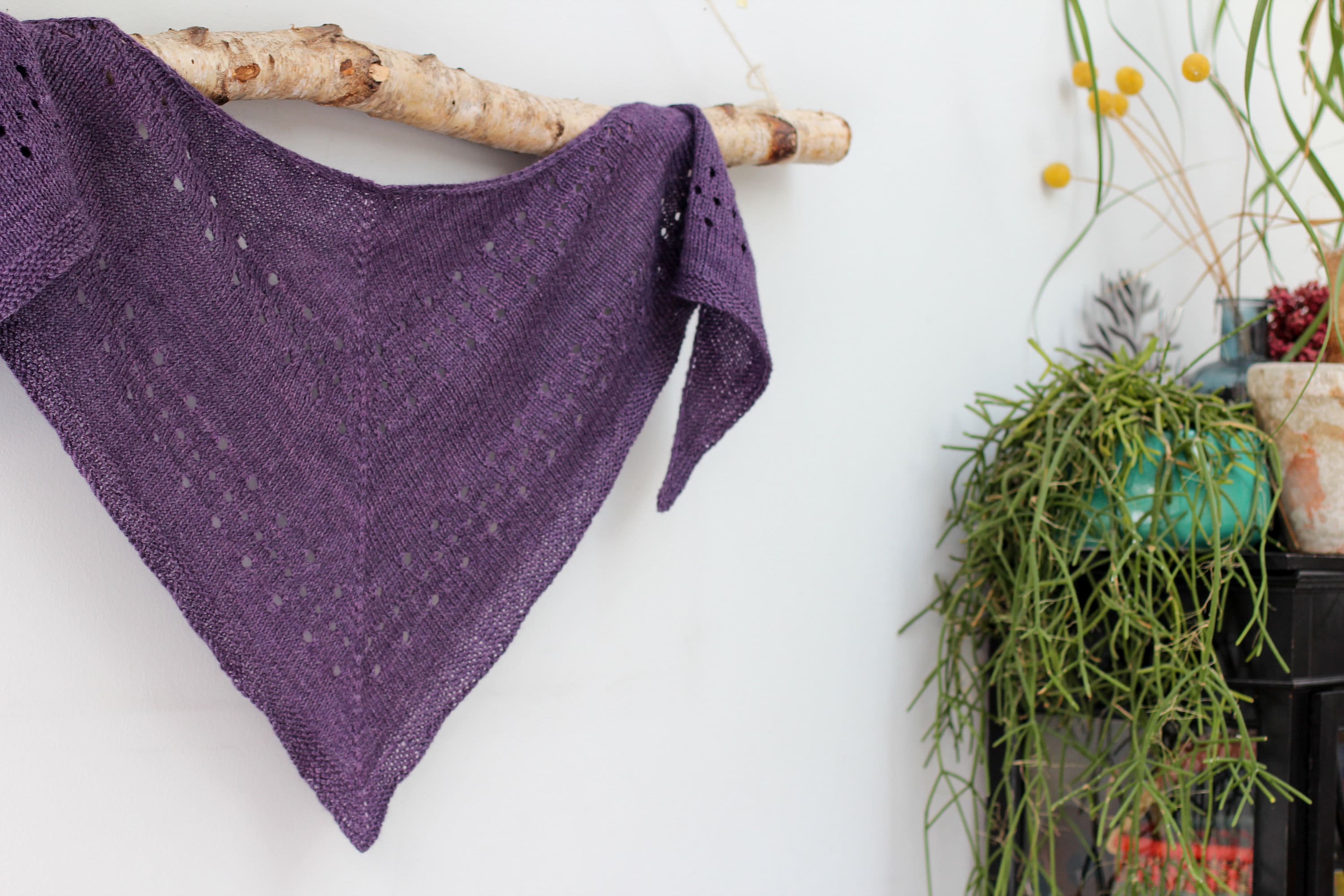 KNITTING PATTERN - Easy Shawl Knitting Pattern - Little Meg Shawl ...