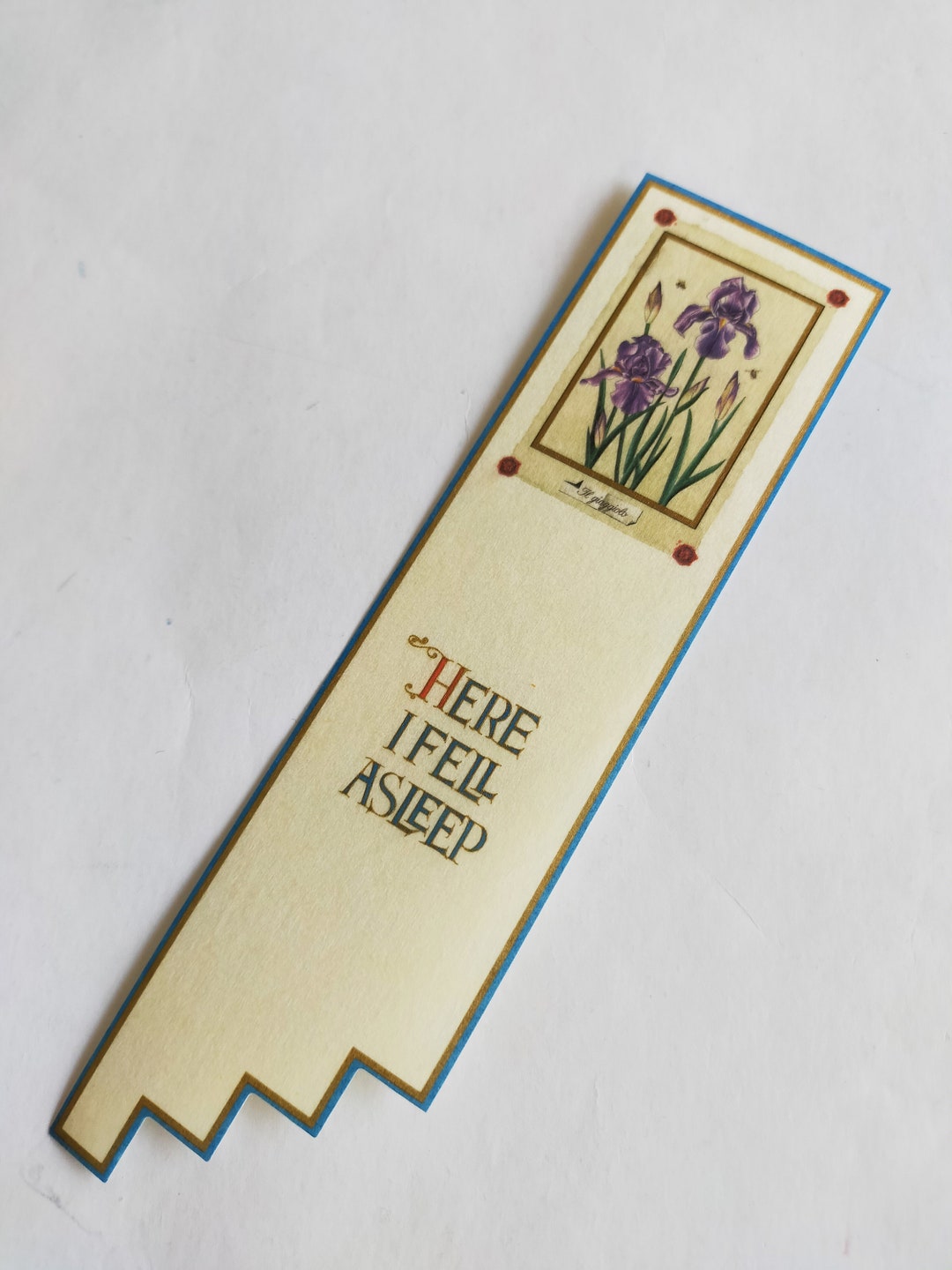 Parchment Paper Bookmark Iris - Reader Gift - Book Lover Gift - Gift ...