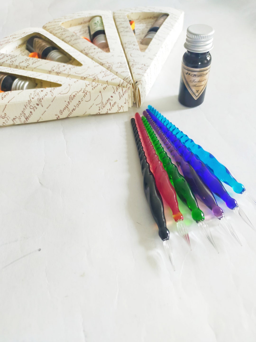 MINI GLASS PEN, Murano Glass Pen, Italian Glass Pen, Dip Pen, Writing ...