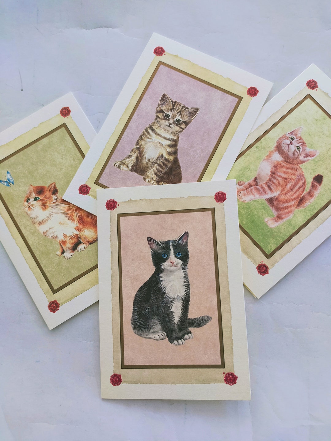 Cat Card and Envelope - Etsy