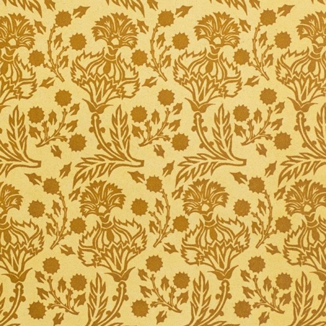 Thristle Woodblock Paper Sheet Hand Printed - Etsy