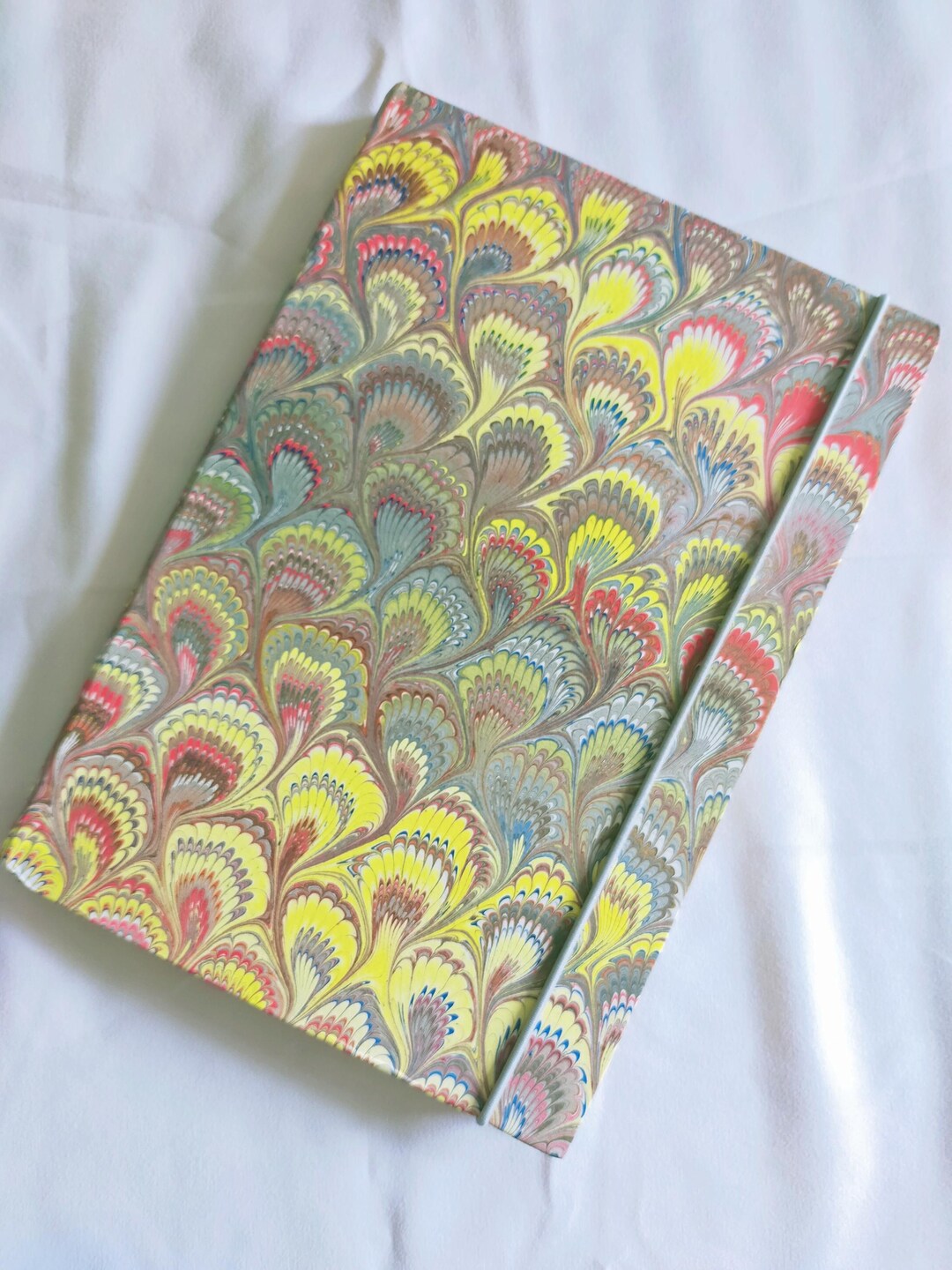 Lined Marbled Journal With Elastic Band, Hardcover,marbled Journal ...