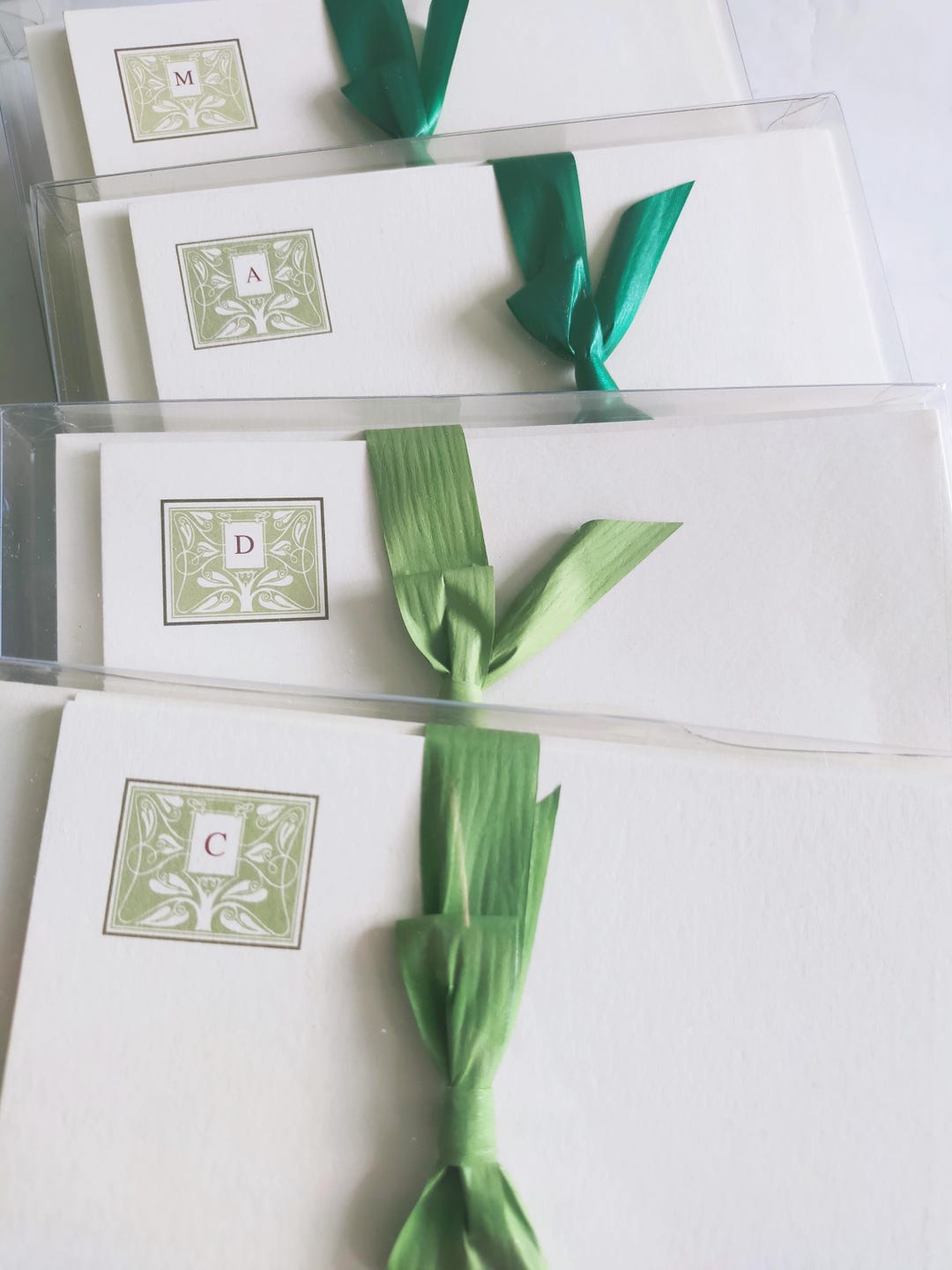 Single Letter Flat Card Set - Cards "lg" With Monogram and Envelopes - Etsy