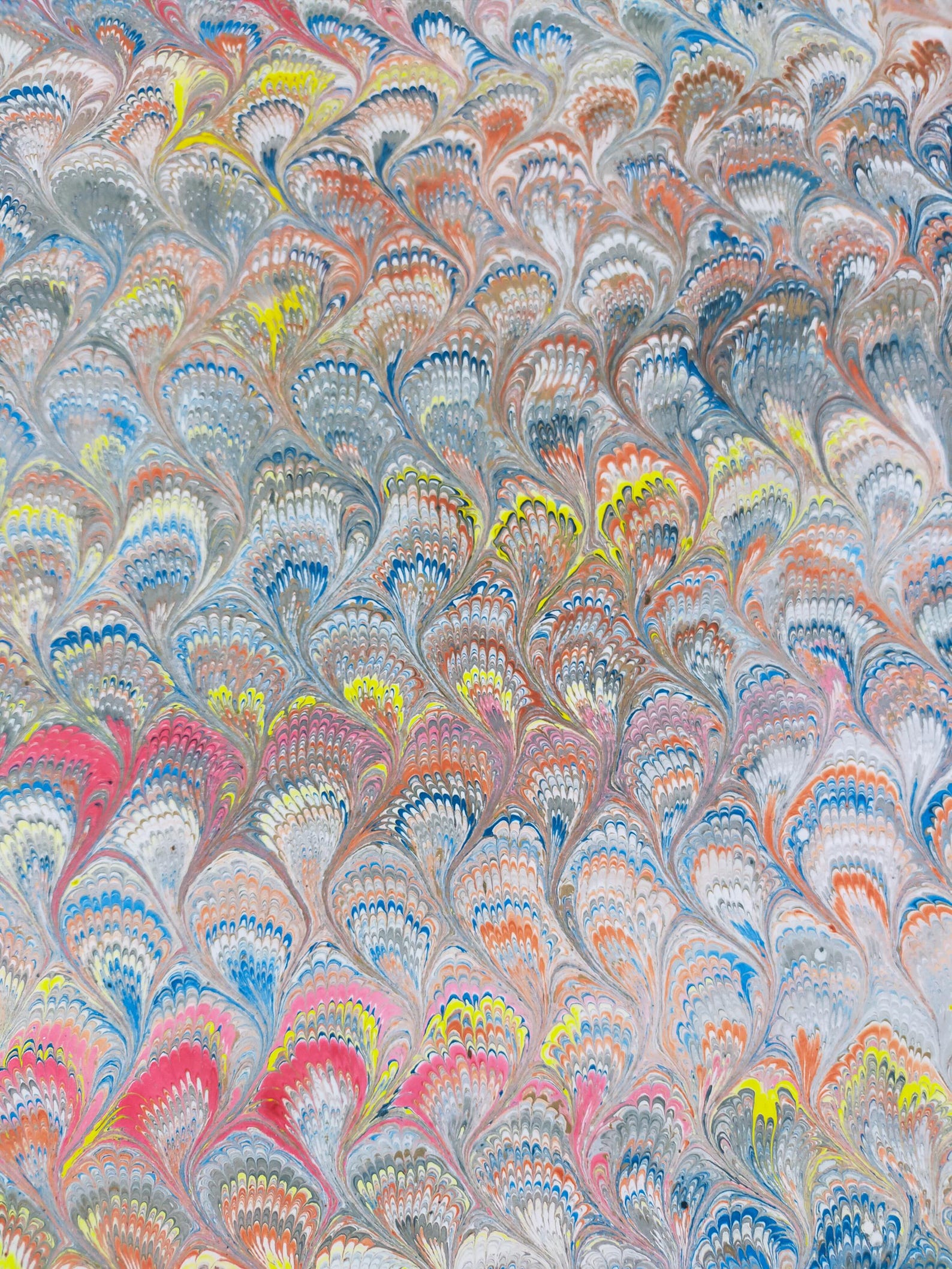Hand Marbled Sheet of Paper -bookbinding Paper - Decoupage Paper ...