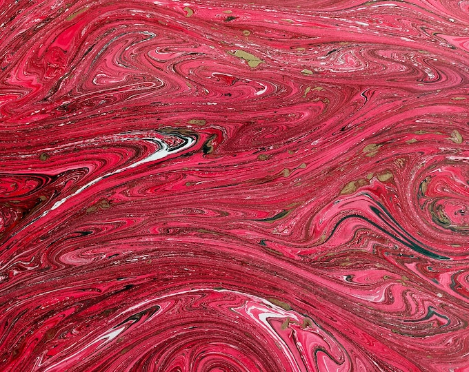 Hand Marbled Sheet of Paper bookbinding Paper Decoupage Paper ...