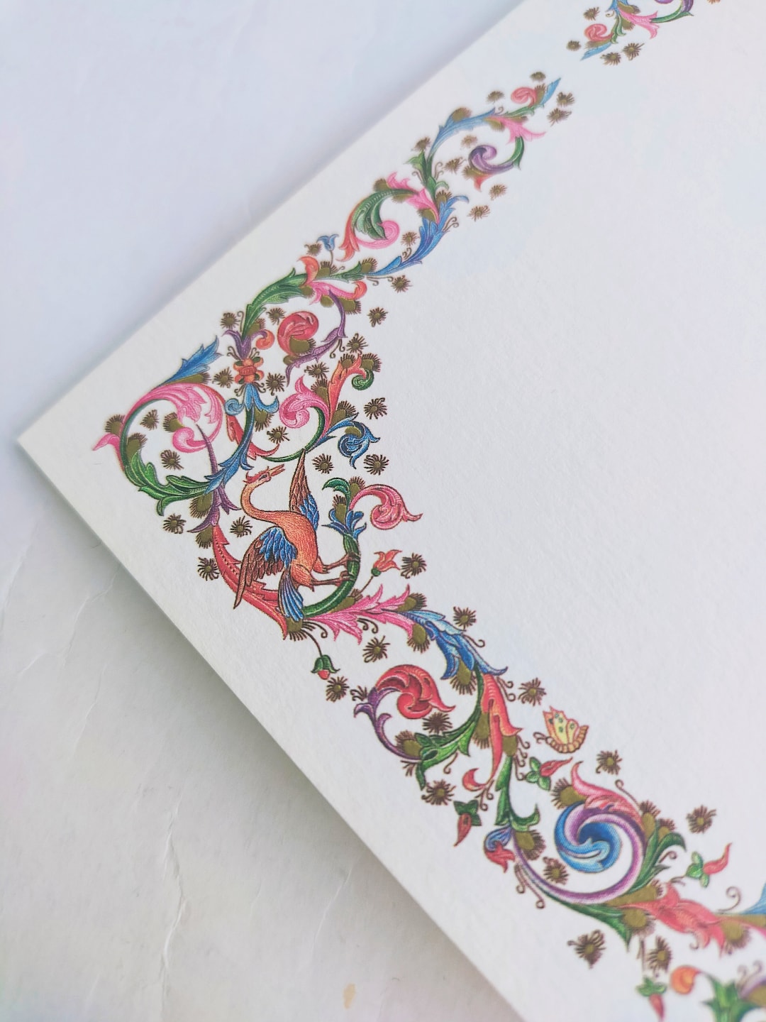 Classic Florentine Card and Envelope - Etsy