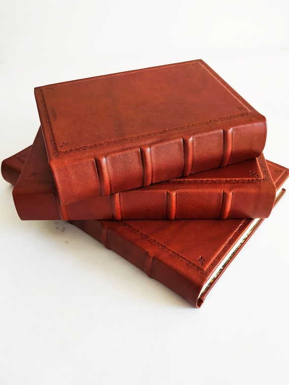 Italian Leather Journal Hand Tooled Book Various Sizes - Etsy