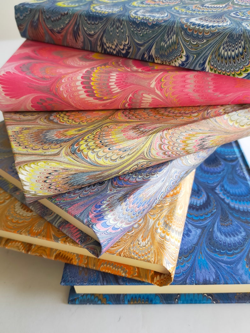 Hand Marbled Notebook, Ruled Notebook, Lined Book, Dream Journal ...