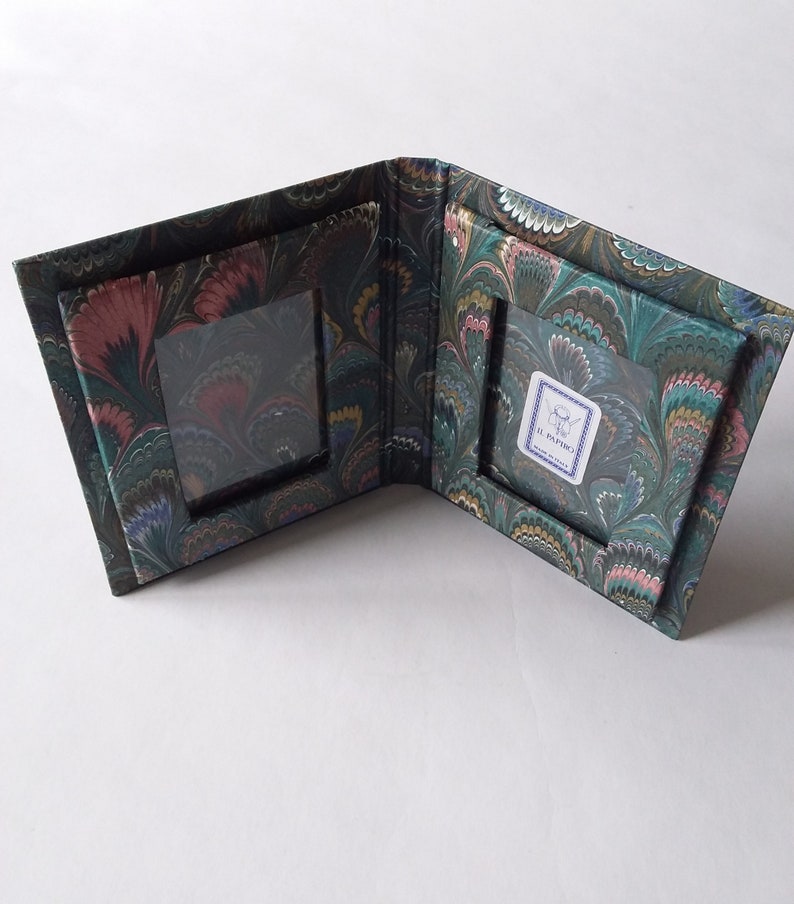 Double Picture Frame - Marbled (peacock Feather) - Etsy