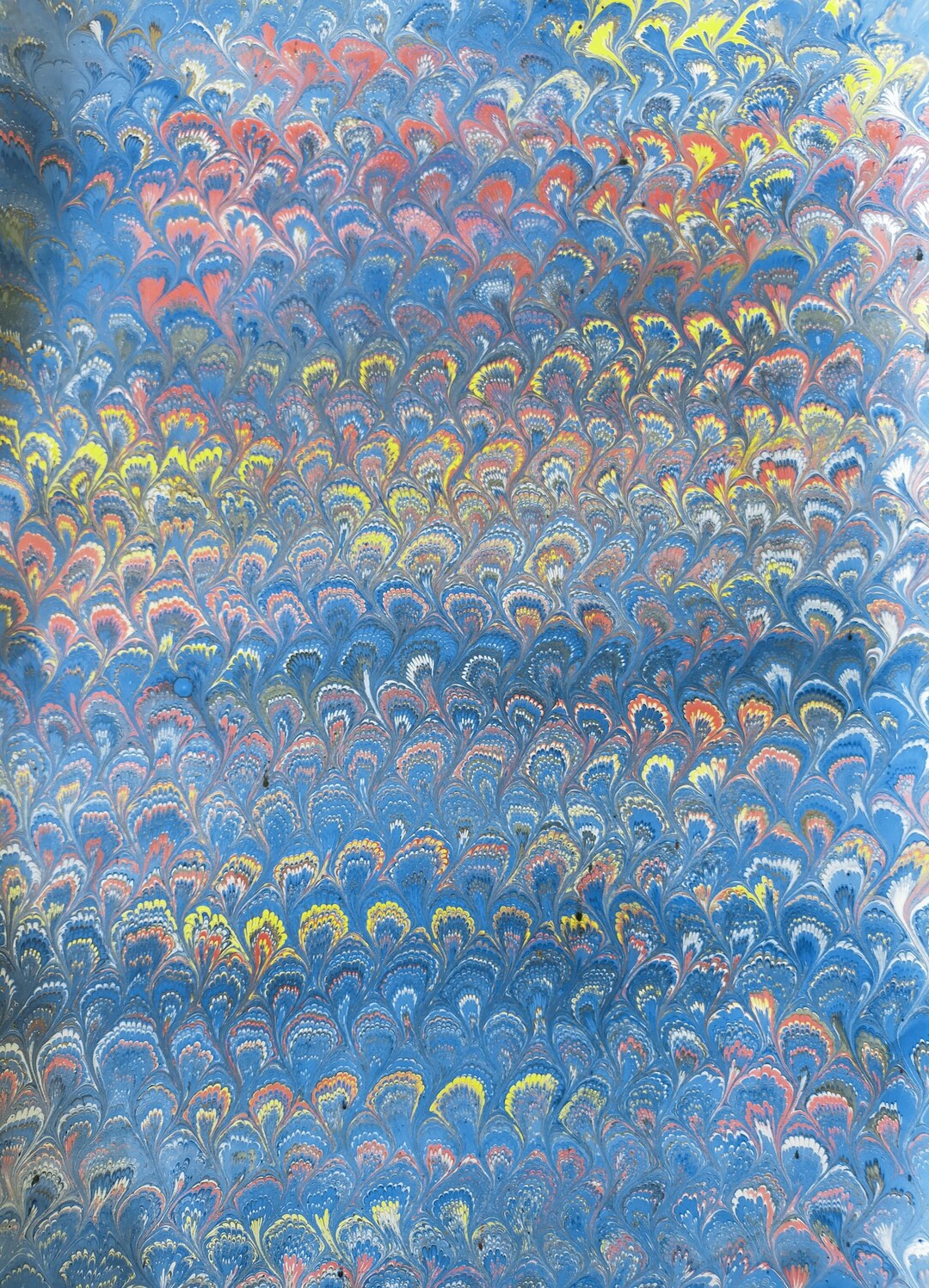 Hand Marbled Sheet of Paper -bookbinding Paper - Decoupage Paper ...
