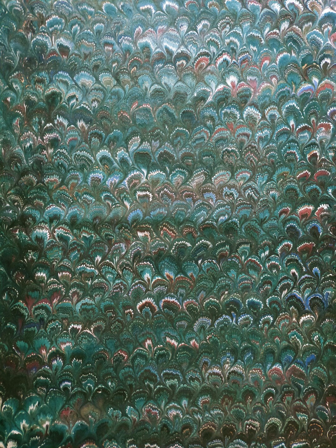 Green Marbled Sheet of Paper -bookbinding Paper - Decoupage Paper ...