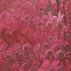 Hand Marbled Sheet of Paper bookbinding Paper Decoupage Paper ...