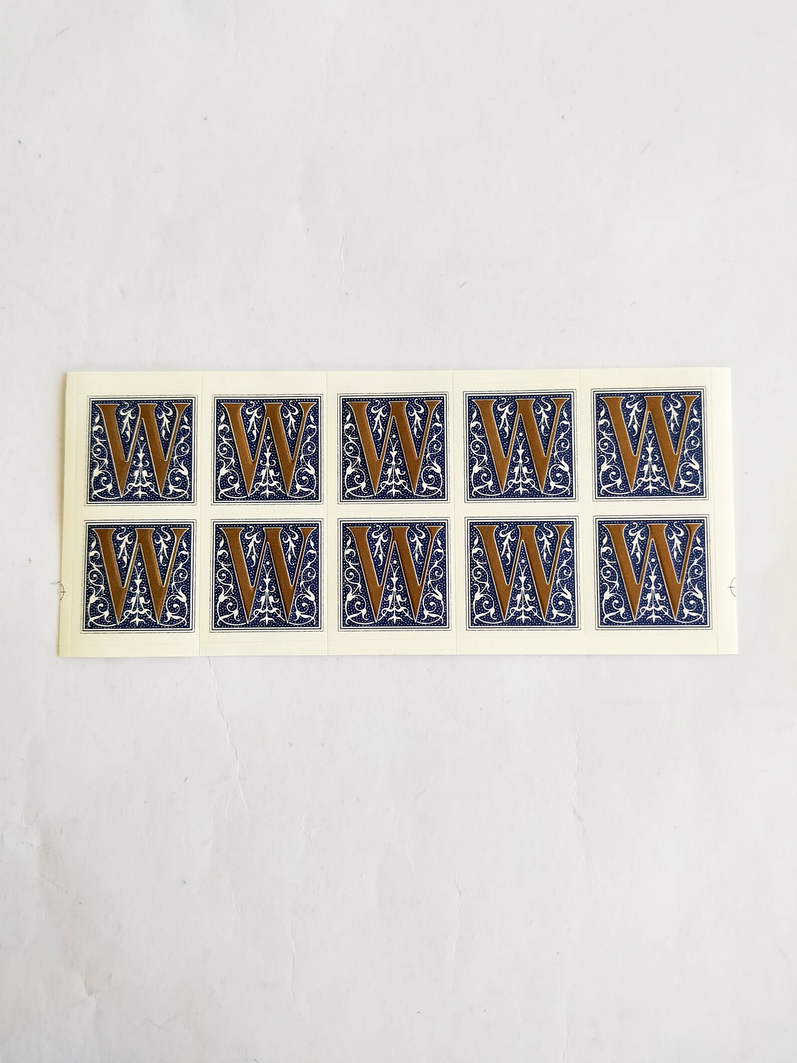 Embossed Single Letter Sticker Sheet - Etsy