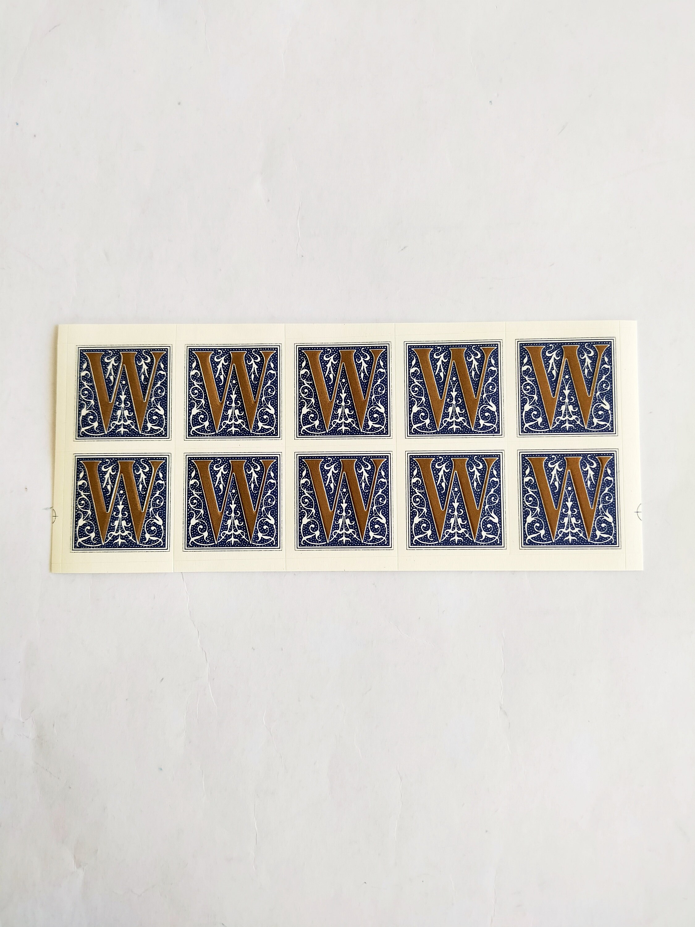 Embossed Single Letter Sticker Sheet - Etsy