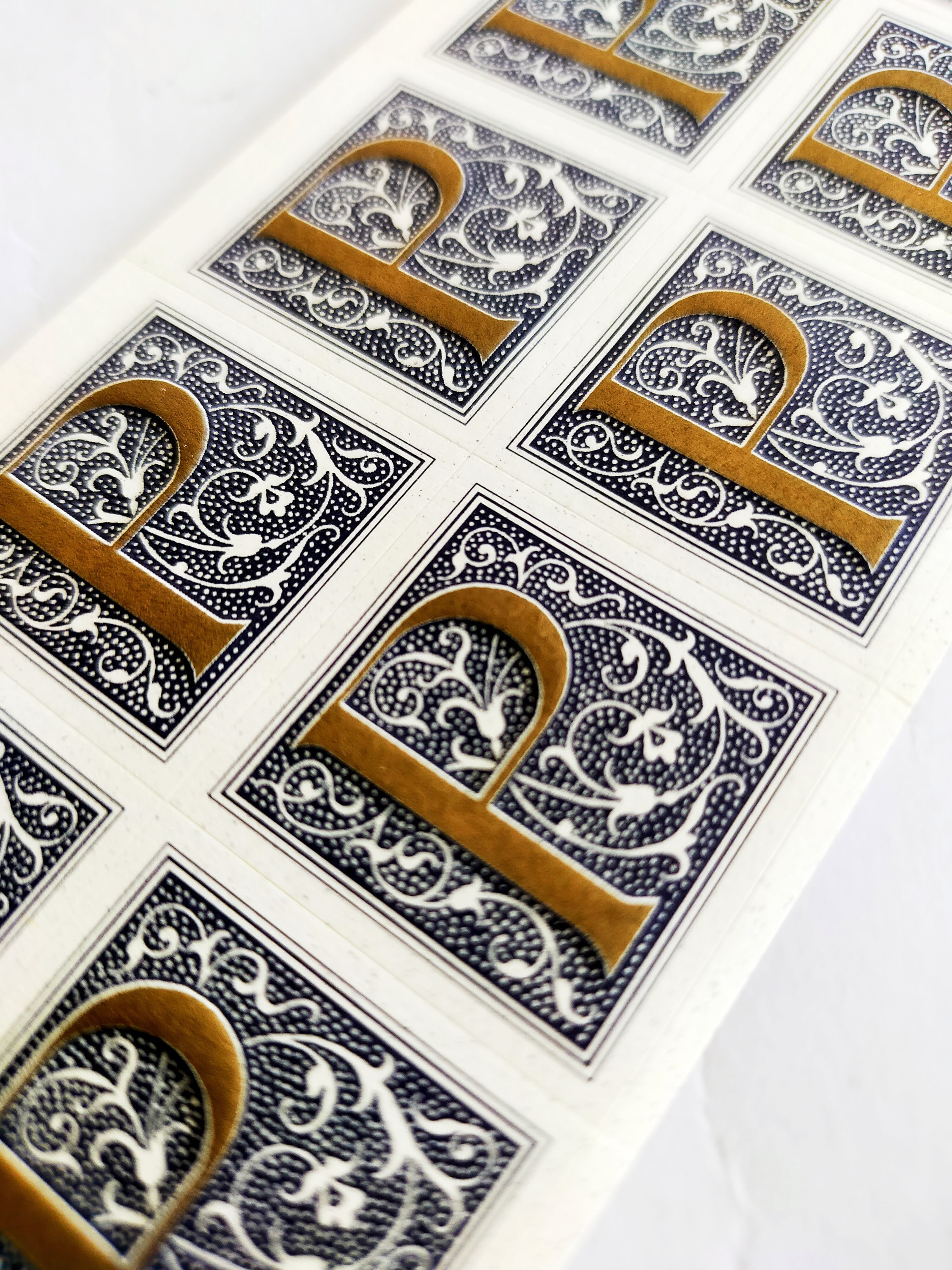 Embossed Single Letter Sticker Sheet - Etsy