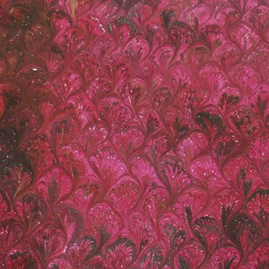 Hand Marbled Sheet of Paper bookbinding Paper Decoupage Paper ...