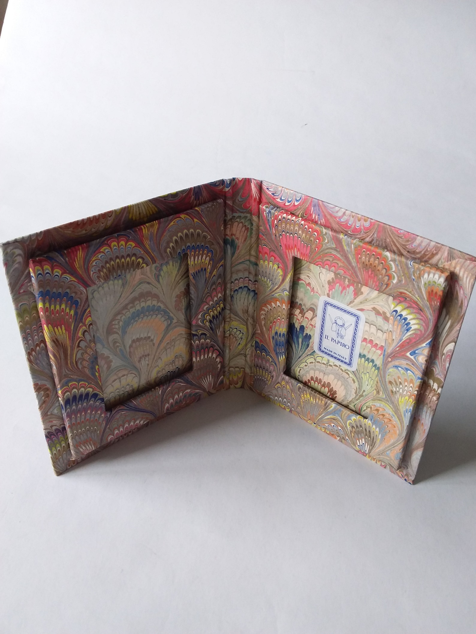 Double Picture Frame - Marbled (peacock Feather) - Etsy